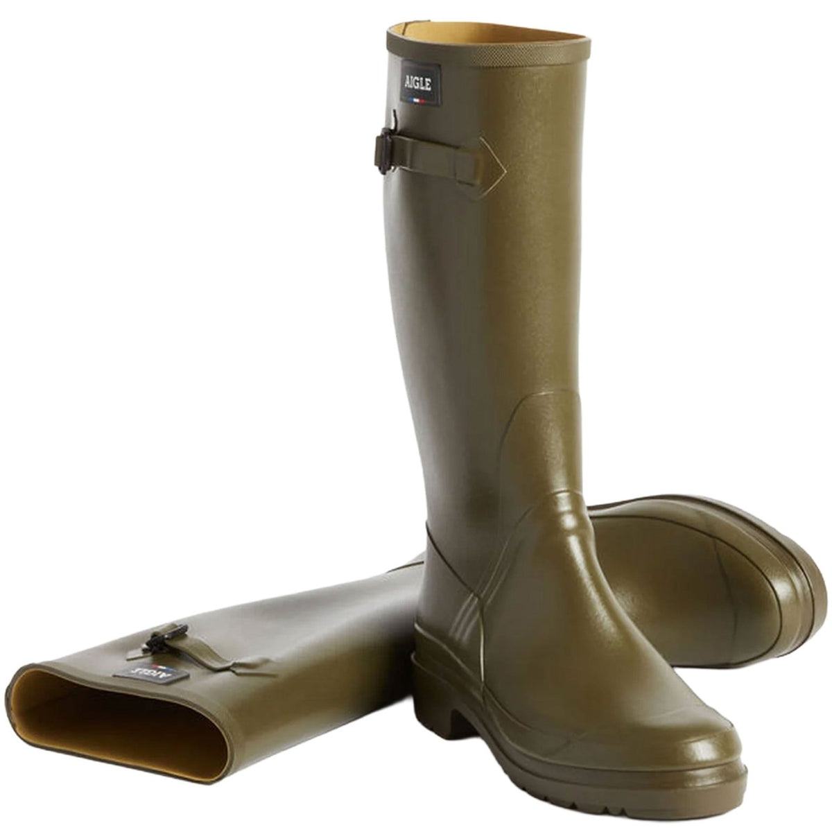 Aigle Cessac Khaki Wellington Boots for Men - Durable Rubber – 4 ...